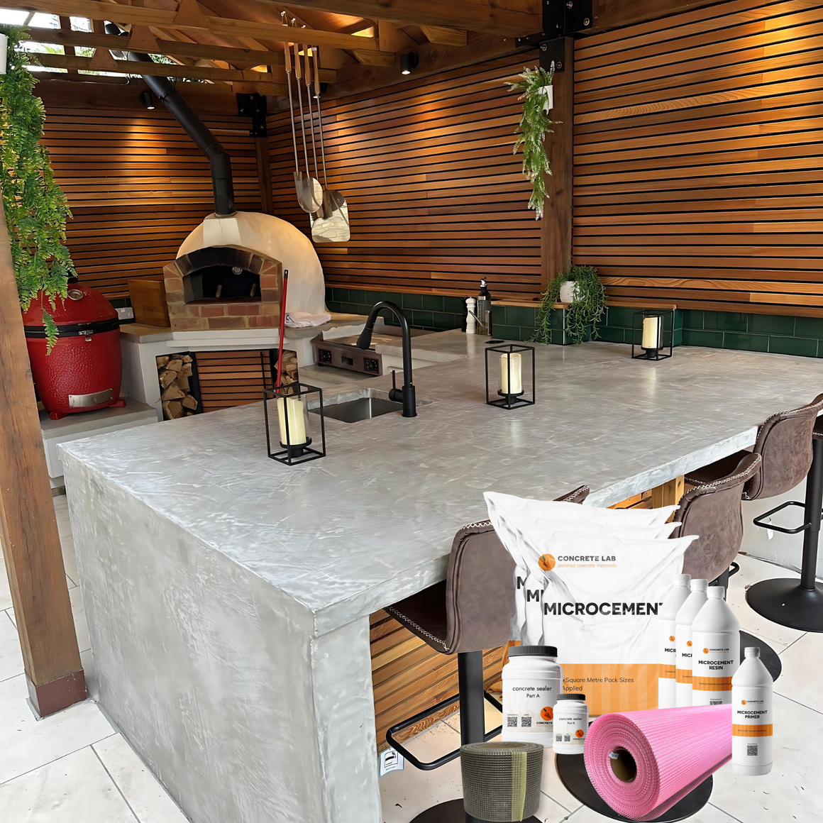 Microcement Outdoor Worktop Kit | 5m² & 10m² | Concrete Lab
