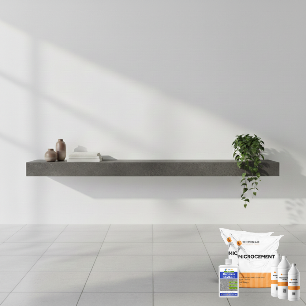 Floating Shelf Microcement Kit – Concrete Lab