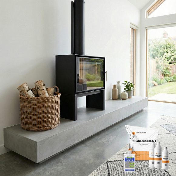 Microcement Hearth Kit | Lightweight Seamless Concrete Finish – Concrete Lab