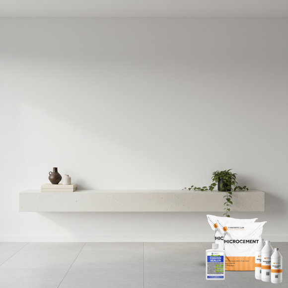 Microcement Floating Shelf Kit | Concrete Lab